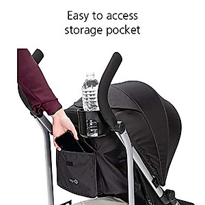 Safety 1st Step Lite Compact Stroller, Lightweight aluminum frame and a breeze to carry, at only 15 lbs, Back to Black