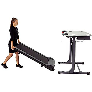 Exerpeutic 5000 ExerWork 20" Wide Belt Desk Treadmill with Adjustable Desktop Height, 325 lbs Capacity
