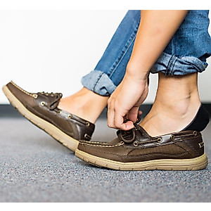 Thirty48 Men No Show Loafer Socks, Boat Shoe Liners with CoolPlus, Non-Slip Grip, Black (3 Pairs), Medium/Large (10 - 12)