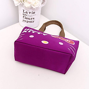 Kerr's Choice Black Kitty Tote Bag Black Cat Shopping Bag Gym Bag Cat Lunch Bag Black