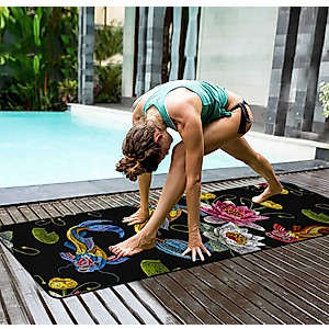 nuveti Yoga Mat Print Extra Thick TPE Non Slip Fitness Exercise Mat with Carrying Bag,72"x24" Extra Thick 6MM Exercise & Workout Mat for Yoga, Pilates Fitness and Floor Exercises