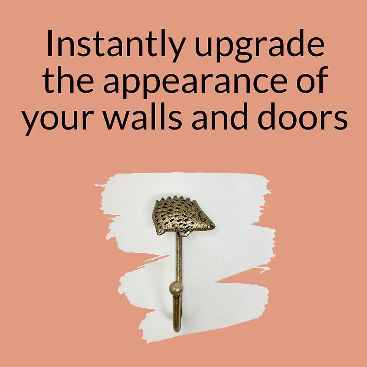 Knobs By Blossom Vintage Antique Brass Iron Wall Hooks Tie Backs Bronze Handmade Metal Animal Hook (20. Hedgehog), TFVSAH