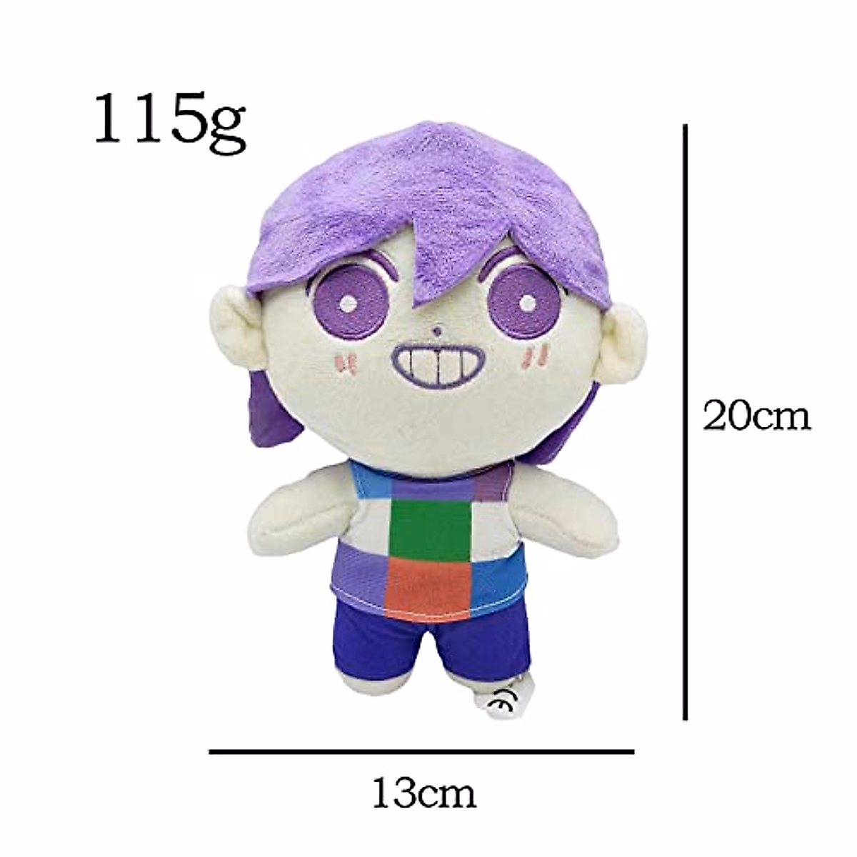 Omori Plush Toys, 9inch Omori Sunny Basil Kel Hero Aubrey Mari Characters Plushies, Game Figure Stuffed Pillow Cartoon Merch Prop for Gaming Fans (Square Boy Omori B)