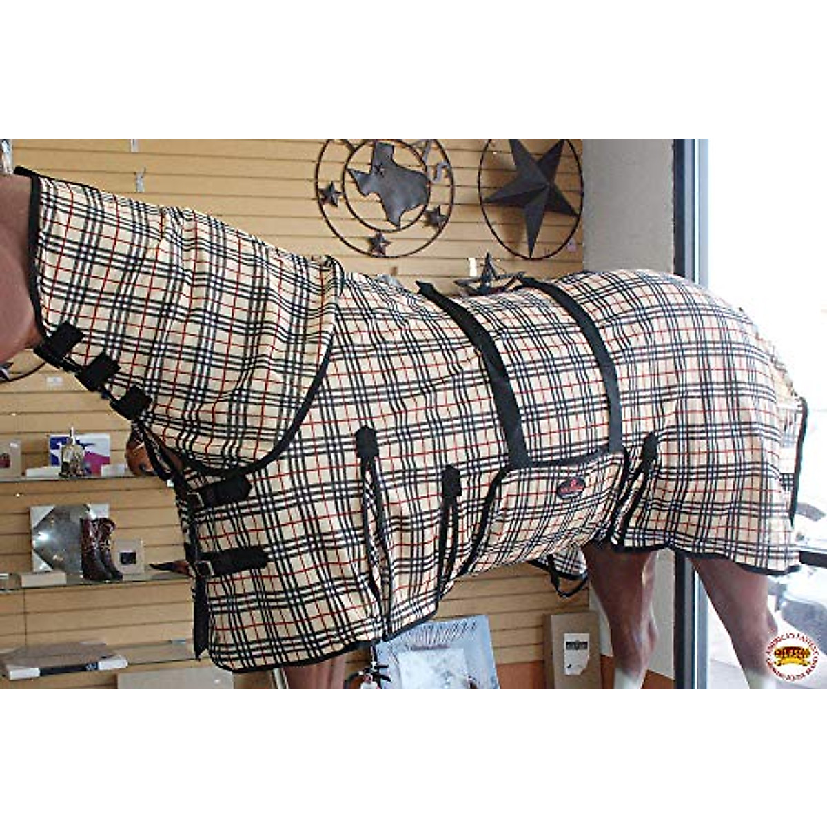 HILASON 75 Inches Horse Fly Sheet Ultra Violet Rays Protect Mesh Bug Mosquito Summer Spring | Fly Sheet | Horse Turnout Sheet | Fly Sheet for Horses | Bug and Mosquito Protection | Fly Sheet for Horse