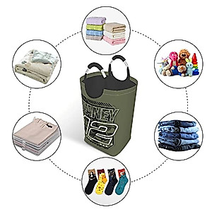 Ryan Blaney 12 Large Laundry Basket Laundry Hamper Bag Washing Bin Clothes Bag Collapsible Tall with Handles Waterproof Bathroom College Essentials Storage for College Dorm, Family