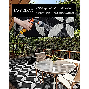 Outdoor Carpet Waterproof 5x8 ft Patio Outside Mat for RV Camping Picnic Reversible Lightweight Plastic Straw Rug for Patio Decor Decoration