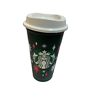 Starbucks Reusable Color Changing 6 Hot Cups - Limited Edition Holiday & Christmas Gift Hot Cups With Lids - 16 Ounces - (Pack of 6)