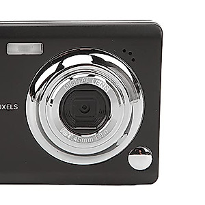 Compact Digital Camera, Built in Fill Light 4K Intuitive Buttons 1080P Digital Camera 16X Zoom with Type C Port for Camping for Teens (Black)