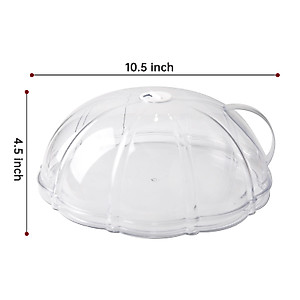 Zero Zoo Microwave Cover for Food - 10.5 Inch Clear Splatter Guard with Handle, Dishwasher-Safe, Multi-Use Tray : Pot Holders, Drying, Baking, Place Tray, Utensils Rest for Kitchen Counter