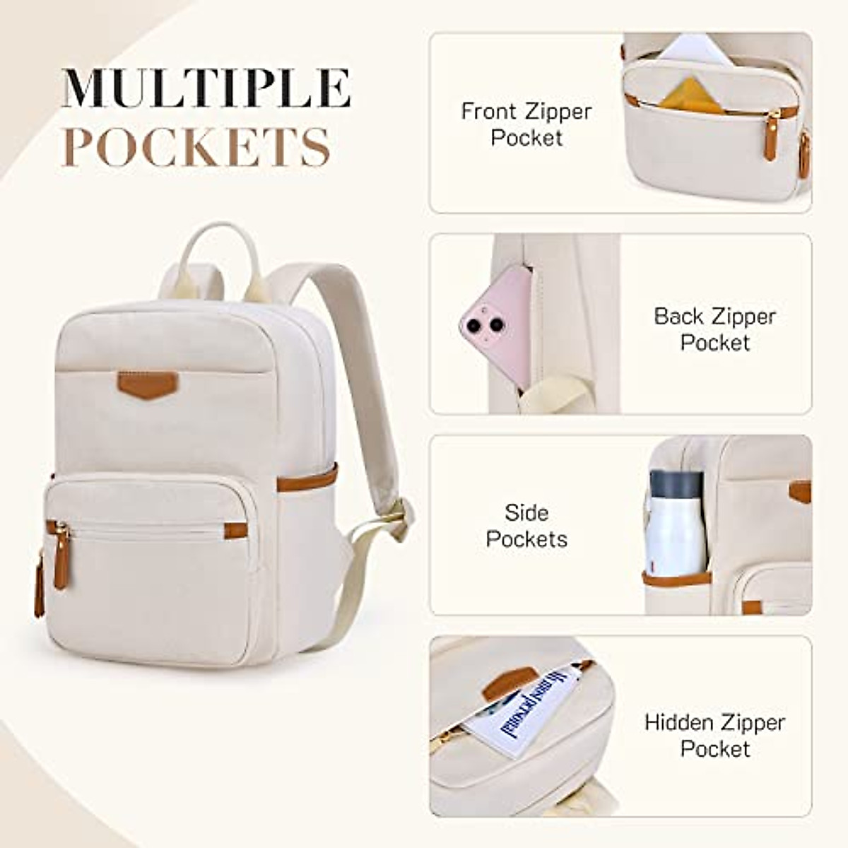 Missnine Mini Backpack Women Small Backpack Purse for Teen Girl Kids Backpack Cute Bookbag Canvas Daypacks for School Travel Work