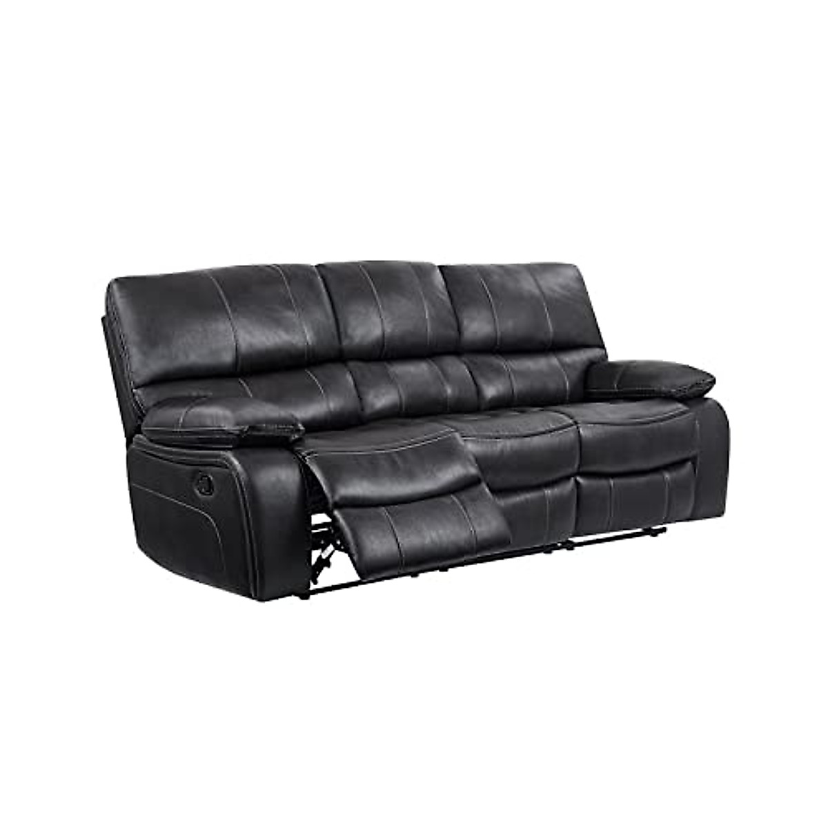 GLOBAL FURNITURE USA Reclining Sofa, Grey/Black