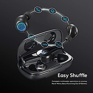 Xmythorig True Wireless Earbuds Bluetooth Headphones, IPX6 Waterproof Touch Control Earphone, CVC8.0 Noise Reduction for Clear Call, HiFi Stereo Deep Bass Audio in-Ear Headset w/Mic for Sports…