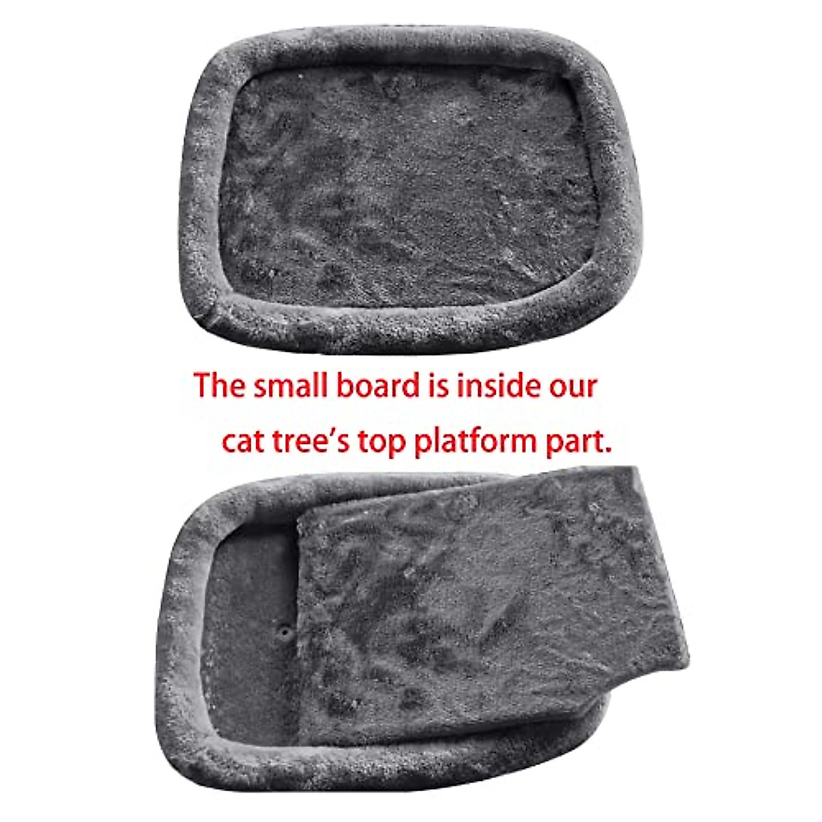 Youpet Fashion Design Cat Tree with Cat Condo Hammock and Two Replacement Hanging Balls,Grey