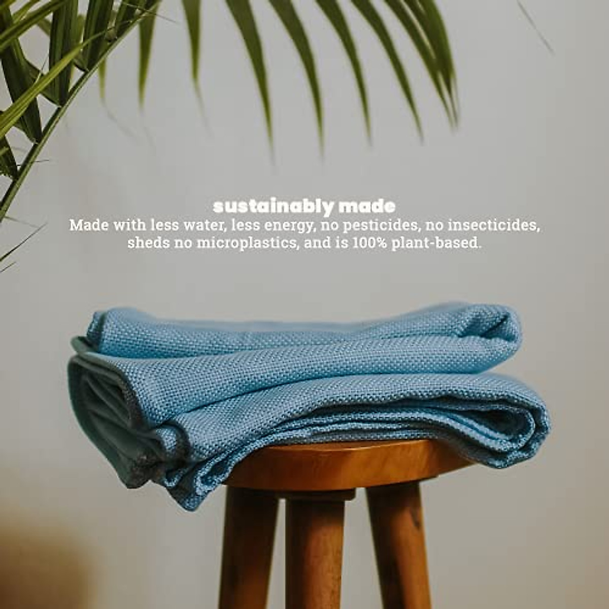 Sheets & Giggles 100% Eucalyptus Heavy Throw Blanket for Couch, Sofa, or Bed. All-Season, Cozy and Soft, Cool to The Touch, Oversized at 72" X 50", and Responsibly Made. Bluebonnet