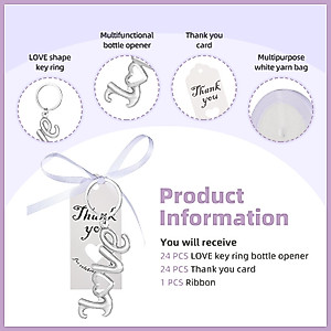 VZCBZC 24PCS Silver Love Bottle Openers for Wedding Favors Bridal Shower Favors,Gifts,Decorations or souvenirs for Guests