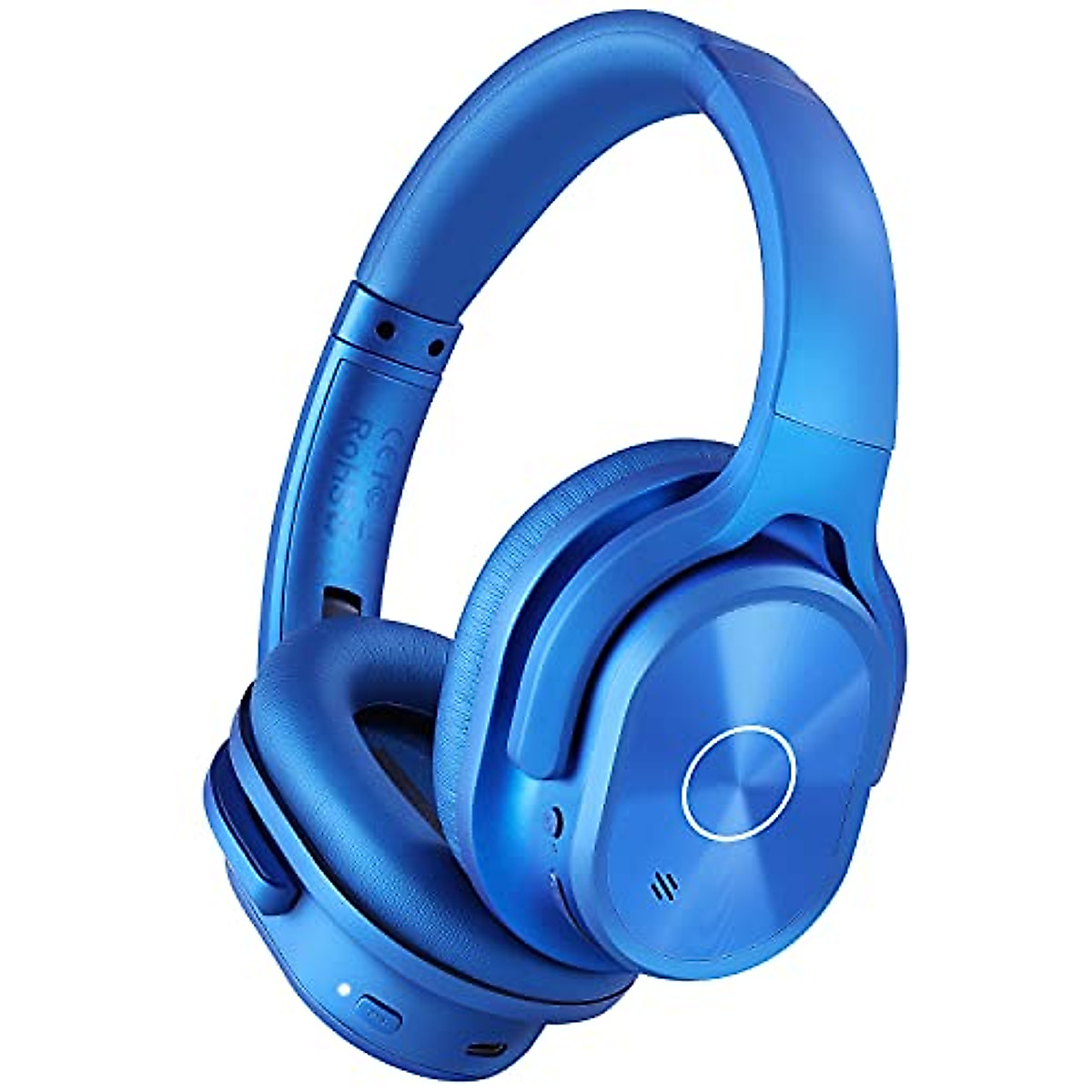 2 Items,1 Black Zihnic Active Noise Cancelling Headphones Bundle with 1 Blue Zihnic Bluetooth Wireless Headset