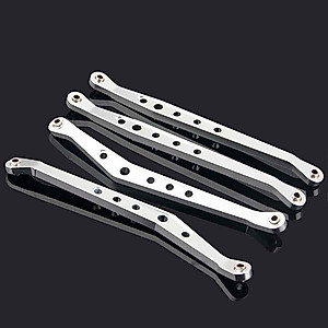 Toyoutdoorparts RC AX80083 Silver Alum Wraith Link Set for AXIAL 1:10th 4WD RR10 Bomber AX90048