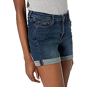 Amazon Essentials Women's 4" Denim Short, Dark Denim, 14