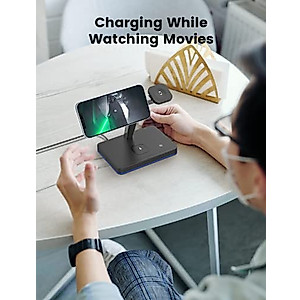 Wireless Charger for MagSafe, 3 in 1 Charging Station for Apple, Magnetic Wireless Charging Stand for iPhone 14/13/12 Series, iWatch 8/SE/7/6/3, AirPods 2/3/Pro/Pro 2