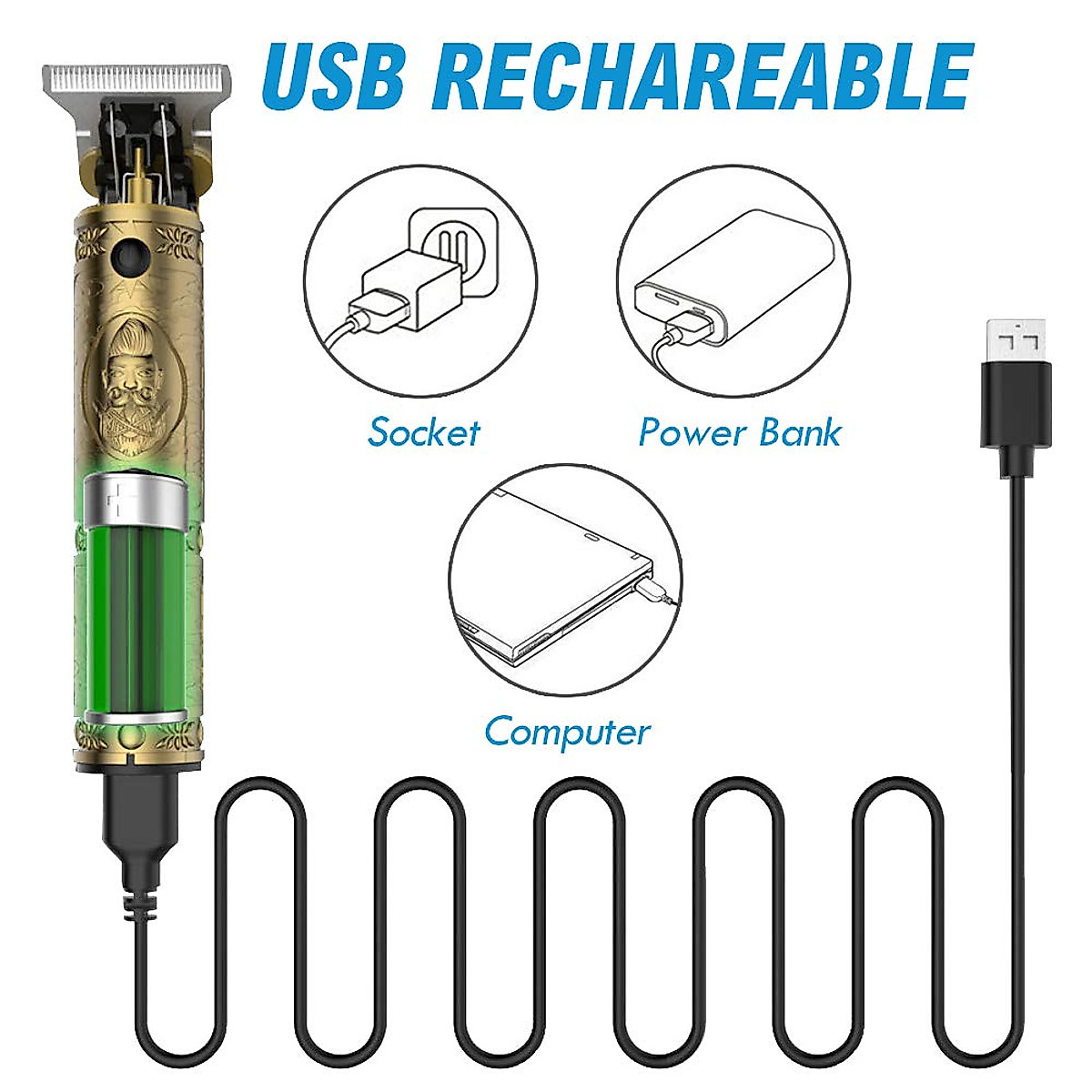 Hair Clippers for Men, Hair Trimmer Cordless Haircutting Kit - Professional Hair Trimmer Set Grooming Baber Set, T-Outliner Edger Trimmer Hair Cutter, Haircut Trimmer for Men,Kids,Baby Gifts