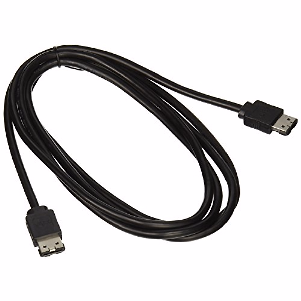 Monoprice Data Cable - 6 Feet - Black | SATA 6 Gbps External Shielded Cable - eSATA to eSATA (Type I to Type I)