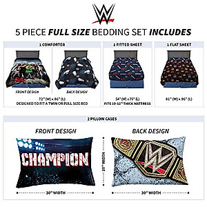 Franco Kids Bedding Comforter and Sheet Set, 5 Piece Full Size, WWE Armageddon