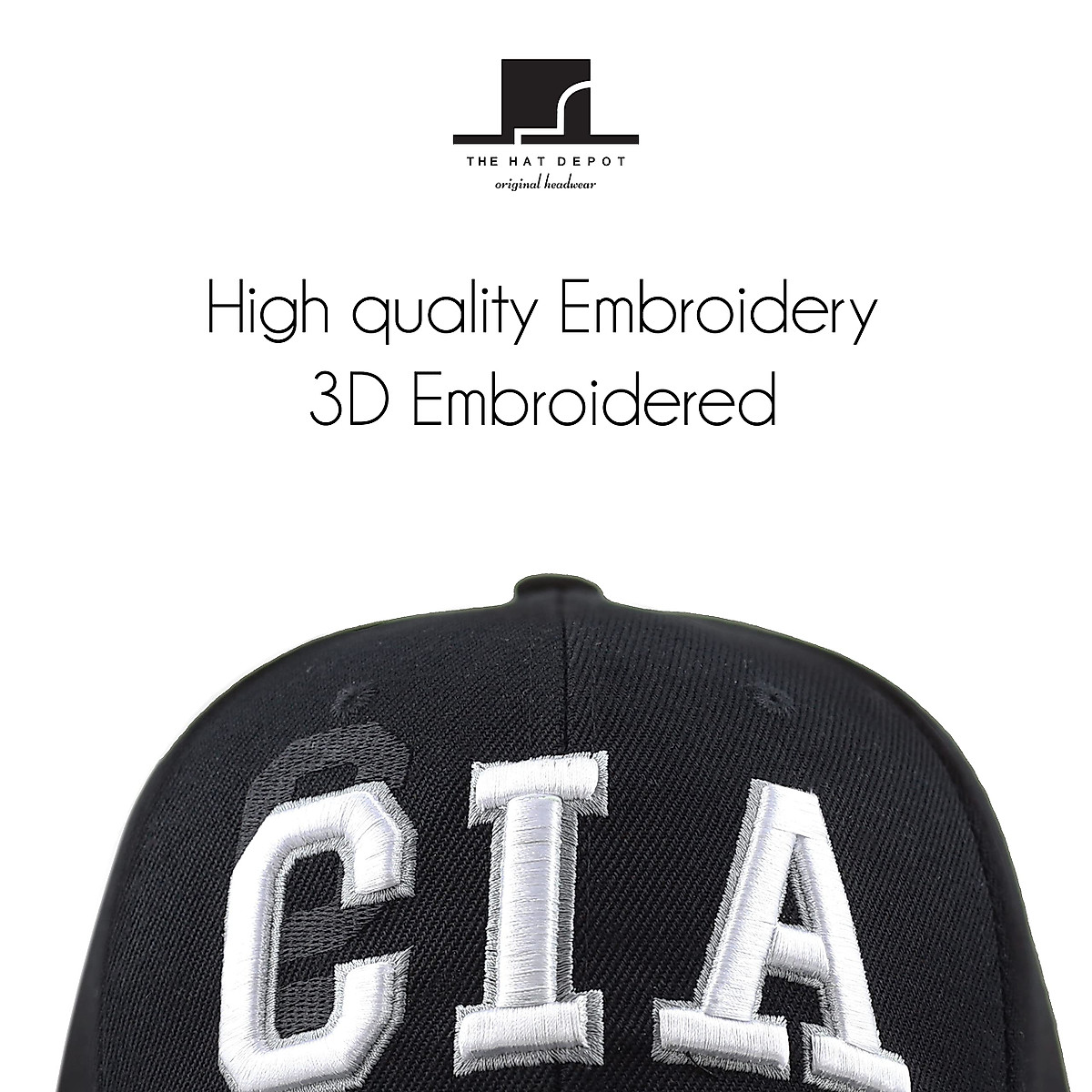 The Hat Depot Law Enforcement Police Officer 3D Embroidered Baseball Cap (CIA)