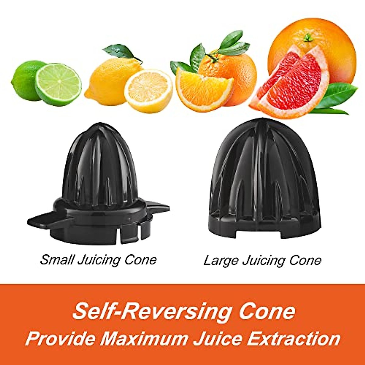 M MELENTA Electric Citrus Juicer, 41oz Large Capacity Orange Juicer Squeezer with Powerful Motor, Easy to Clean, Electric Lemon Juicer Extractor with Blue LED Working Lamp for Lime Orange Grapefruit