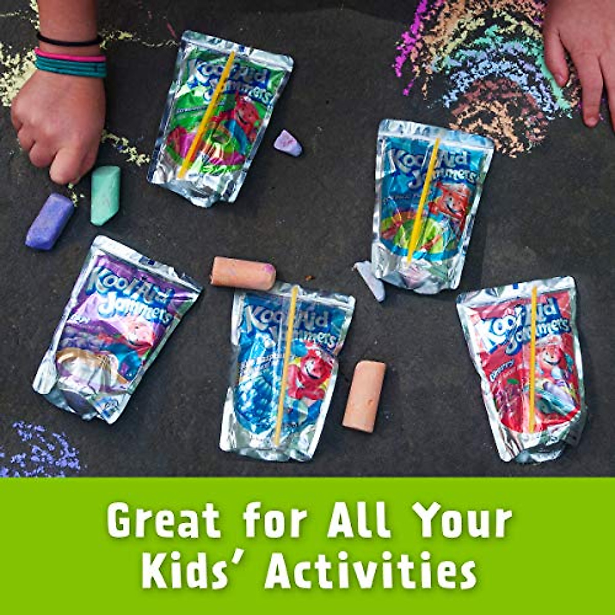 Kool-Aid Jammers Strawberry Kiwi Flavored Juice Drink (40 Pouches, 4 Boxes of 10)