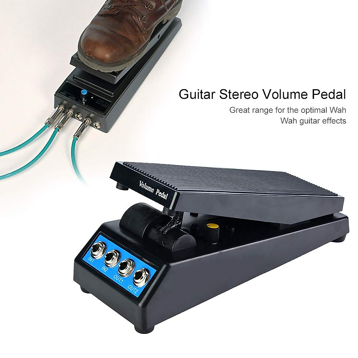 Guitar Pedal,Daphon DF1511A Guitar Stereo Volume Pedal DJ Guitar Effect Pedal Dual Input & Output.
