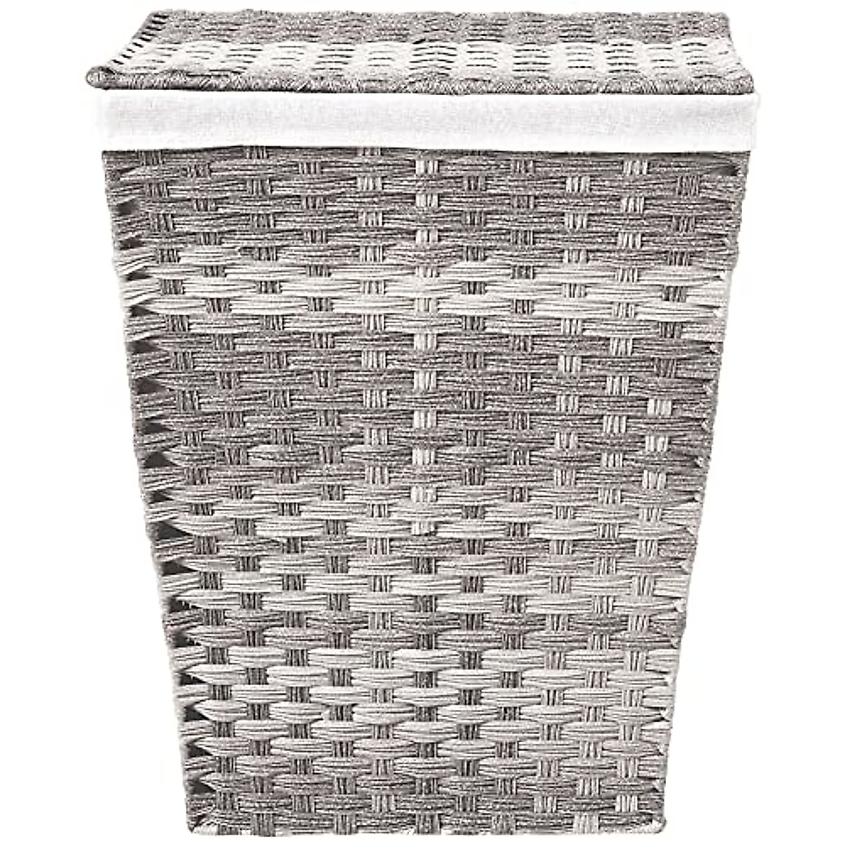 Whitmor Liner and Lid Laundry Hamper, Gray Wash