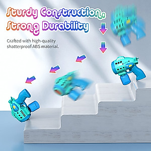 Bubble Gun with Bubble Liquid, Bubble Machine for Toddlers with 360-Degree Leak-Proof Design, Ergonomic Grip, Automatic Bubble Guns for Kids, Party Favors, Birthday Gift, Easter