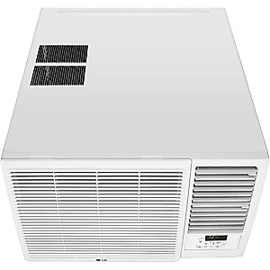 LG 18,000 BTU Window Air Conditioner with Supplemental Heat, Cools 1,000 Sq.Ft. (25' x 40' Room Size), Electronic Controls with Remote, 2 Cooling, Heating & Fan Speeds, Slide In-Out Chassis, 230/208V