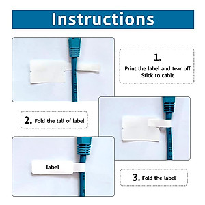 1"x3" 200Labels,YiHERO Cable Label No Ink Required,Thermal Label Paper,Waterproof Tear Resistant Compatible with Label Printer YiHERO YP1/YP10, Phomemo M110/M120,(25×38+40mm),2Roll ,Black on Yellow…