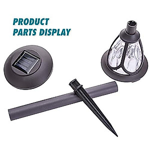 HECARIM Solar Lights Outdoor, 10 Pack Solar Pathway Lights, Solar Powered Garden Lights, Waterproof LED Solar Landscape Lights for Walkway, Pathway, Lawn, Yard and Driveway…