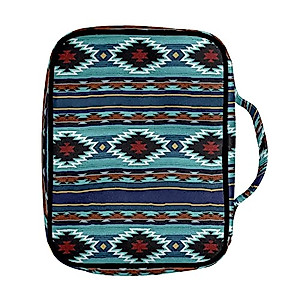 YEXIATODO Aztec Ethnic Style Bible Cover Bible Case with Handle Zippered Back Pocket Women Girls Teens Kids Crossbody Backpack for Study Outdoor Daily Commuter Book Paper Towels Cosmetics Phones