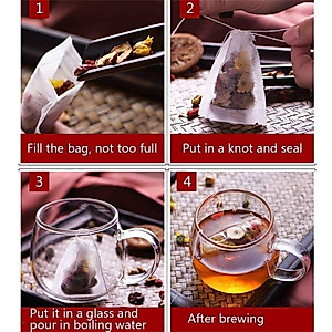 200PCS Tea Filter Bags, Tea Bags for Loose Leaf Tea Safe & Natural Material, Disposable Tea Infuser for Loose Leaf Tea, Coffee, Spice, Herbs