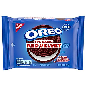 OREO Red Velvet Sandwich Cookies, Limited Edition, 12.2 oz