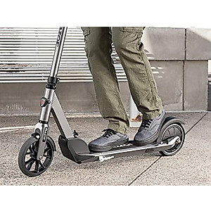 Razor E Prime Adult Electric Scooter - Up to 15 mph, 8" Airless Flat-free Tires, Rear Wheel Drive, 250W Brushless Hub Motor, Lightweight Aluminum Frame, Anti-Rattle System, Foldable