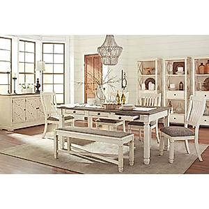 Signature Design by Ashley Bolanburg Upholstered Dining Room Chair, 2 Count, Antique White