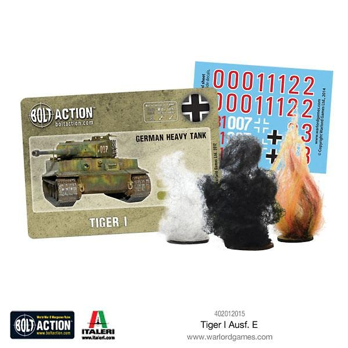 Bolt Action Tiger I AUSF E Heavy Tank 1:56 WWII Military Wargaming Plastic Model Kit