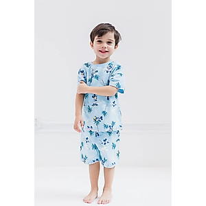 Disney Mickey Mouse Infant Baby Boys French Terry Graphic T-Shirt and Shorts Outfit Set Blue 18 Months