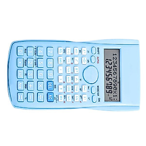 Scientific Calculator 12 Digit 240 Functions Multifunction Large Display Graphing Calculator with Sliding Hard Cover, Suitable for Students (Blue)