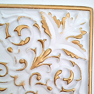 TD18 Arctic Sun Faux Tin Glue up, Drop in Ceiling Tile , Pack of 10 2'X2' Tiles. Covers 40 sq.ft. Easy to Install, Great for DIY Projects, Ideal for Restaurants, Beauty Salons Ceilings