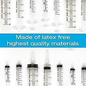 1ml Oral Dispenser Syringe with Cover 100 Pack by Tilcare - Sterile Plastic Medicine Droppers for Children, Pets & Adults – Latex-Free Medication Syringe Without Needle - Syringes for Glue and Epoxy