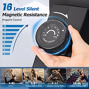 Dripex Rowing Machines for Home Use, Rowing Machine Max 350 LBS, Professional Magnetic Rower with 16 Levels of Workout Resistance, Durable Slide Rail, LCD Monitor, Row Machine for Gym Exercise