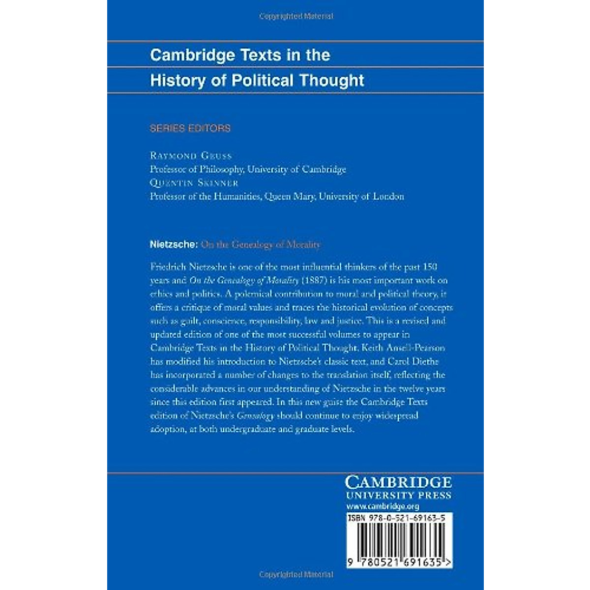 Nietzsche: 'On the Genealogy of Morality' and Other Writings: Revised Student Edition (Cambridge Texts in the History of Political Thought)