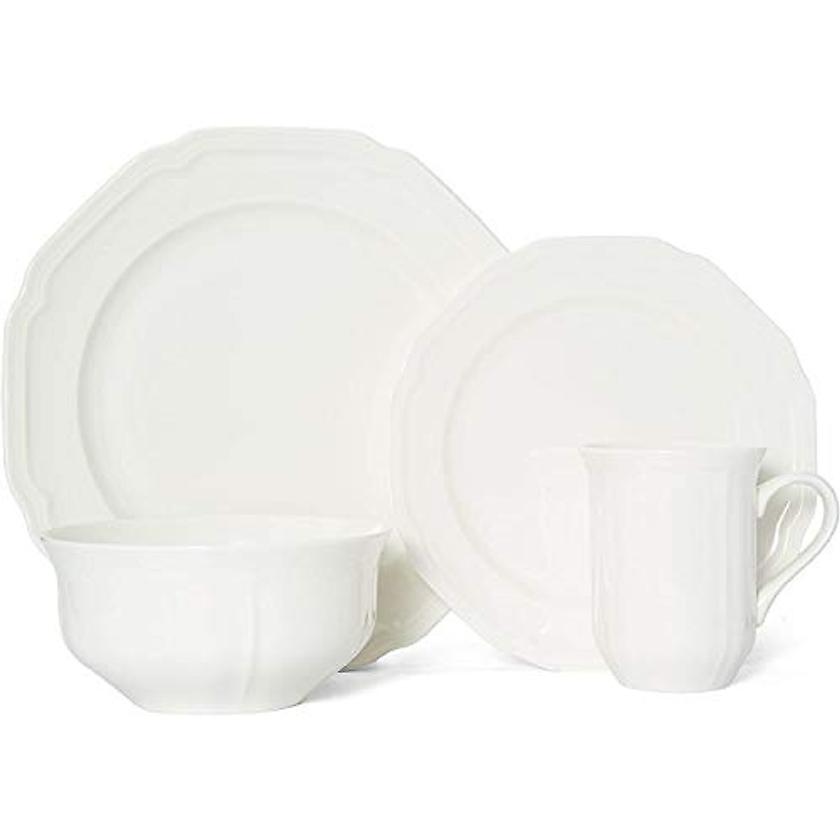 Mikasa Antique White 16-Piece Dinnerware Set, Service for 4