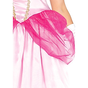 Leg Avenue 2 Piece Classic Pink Princess Full Length Ball Gown Costume Set with Gloves for Women, X-Large
