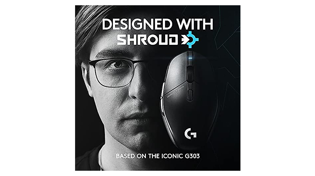 Logitech G303 Shroud Wireless Gaming Mouse - 25K DPI, LIGHTSPEED
